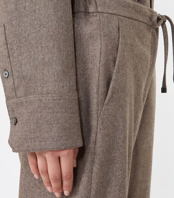 Max Mara Stretch-wool Drawstring Trousers