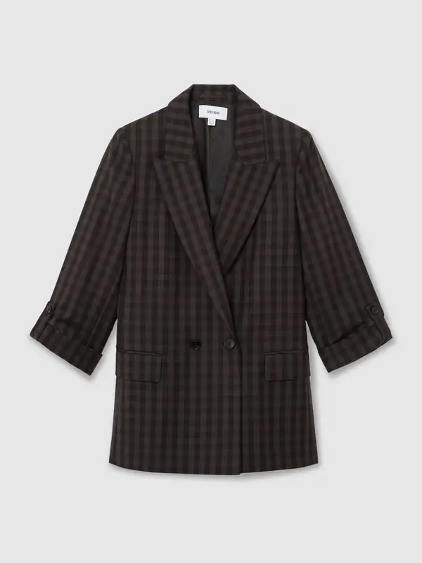REISS Wool Relaxed Double-breasted Blazer