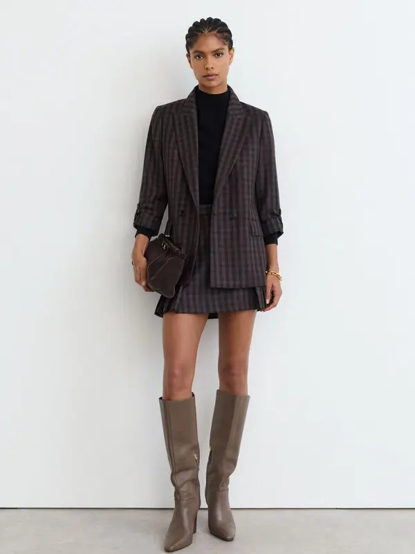 REISS Wool Relaxed Double-breasted Blazer