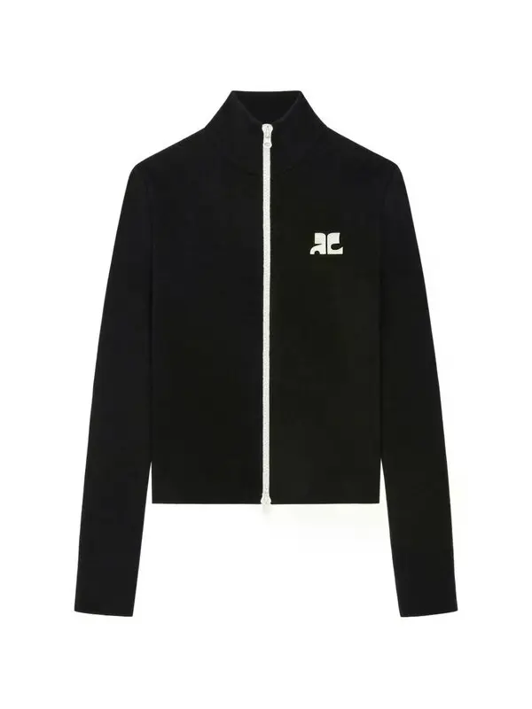 COURREGES Logo-patch Zipped Cardigan