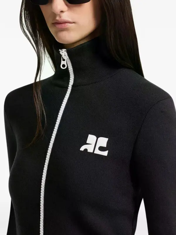 COURREGES Logo-patch Zipped Cardigan