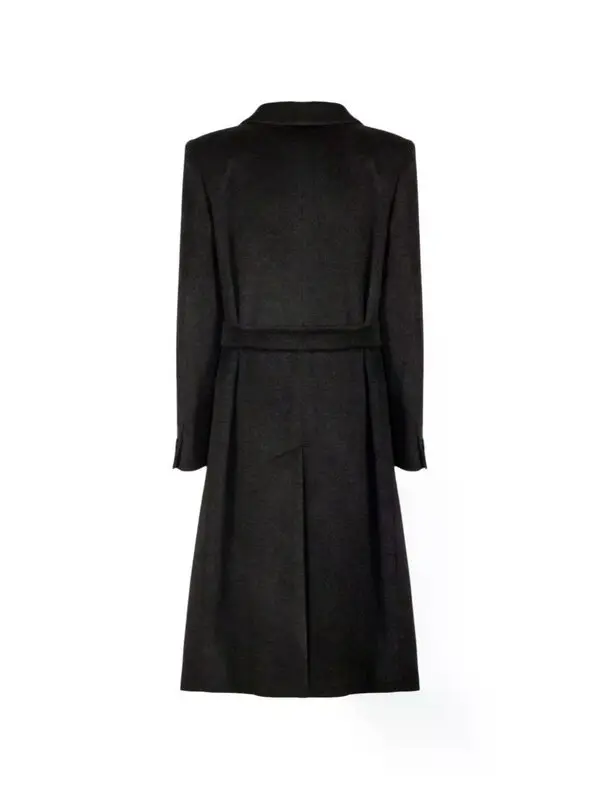 Tagliatore Double-breasted Belted Coat - Black
