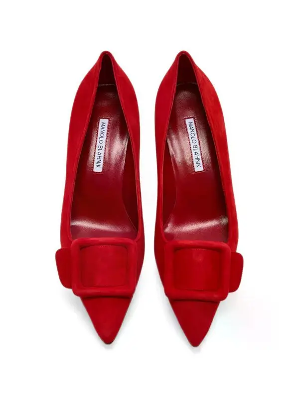 Manolo Blahnik Maysale Suede Pumps