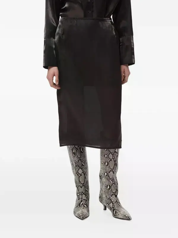 Apparis Tyra Organza Straight Midi Skirt