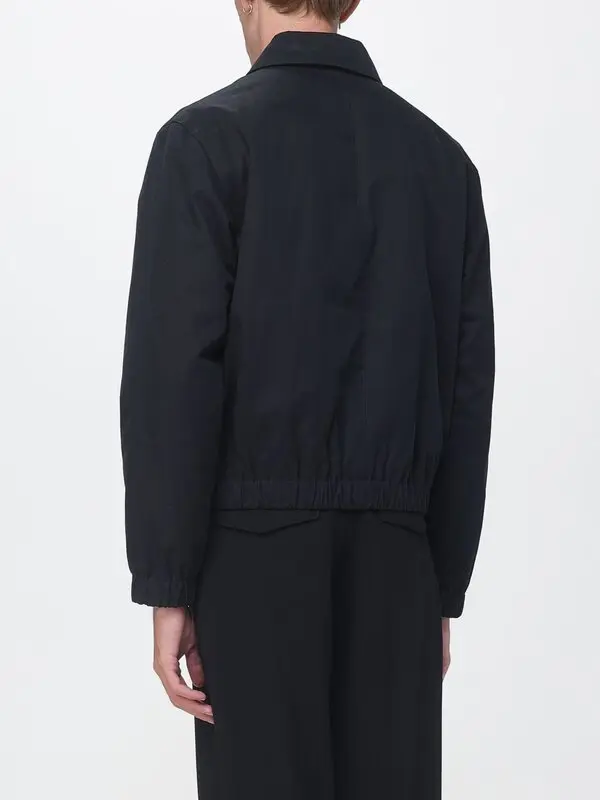 AMI Paris Cotton Bomber Jacket With Embroidered Logo And Zip Closure