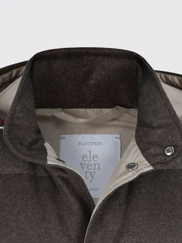 Eleventy Quilted Cashmere Vest With Removable Hood