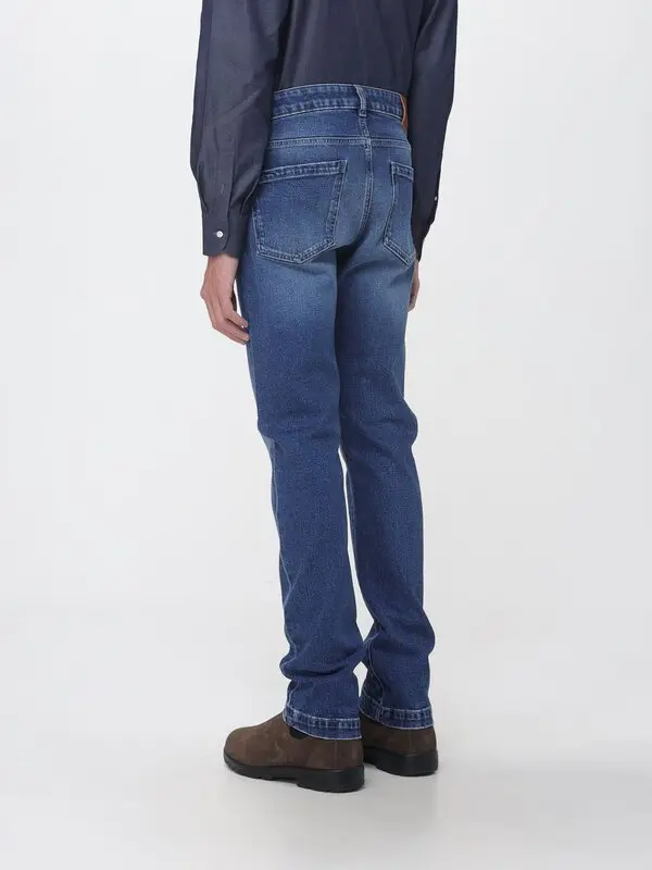 Luciano Barbera Mid-rise Slim Fit Skinny Jeans In Cotton Denim