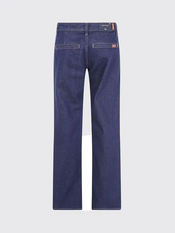 7 For All Mankind Mid-rise Straight Jeans In Cotton Denim