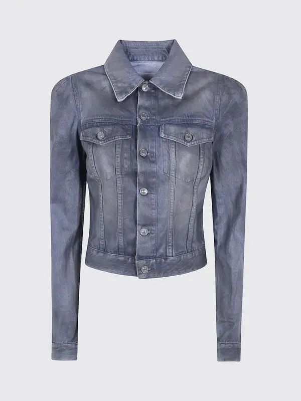 7 For All Mankind Slim Fit Cotton Denim Jacket With Patch Pockets