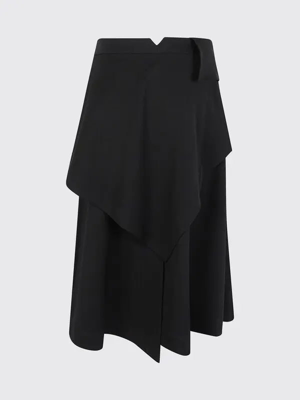 RÓHE Mid-rise Asymmetrical Midi Wrap Skirt In Virgin Wool Blend