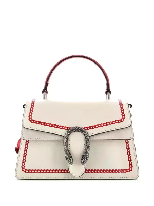Gucci Dionysus Top Handle Bag Gg Coated Canvas And Leather Small Satchel