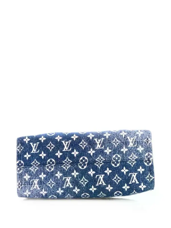 LOUIS VUITTON Onthego Tote Monogram Jacquard Denim Mm Shoulder Bag