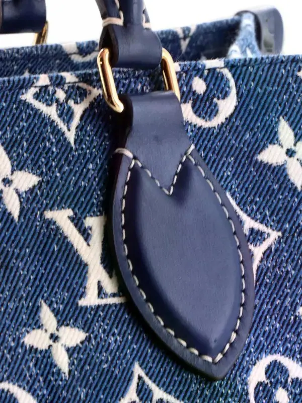 LOUIS VUITTON Onthego Tote Monogram Jacquard Denim Mm Shoulder Bag