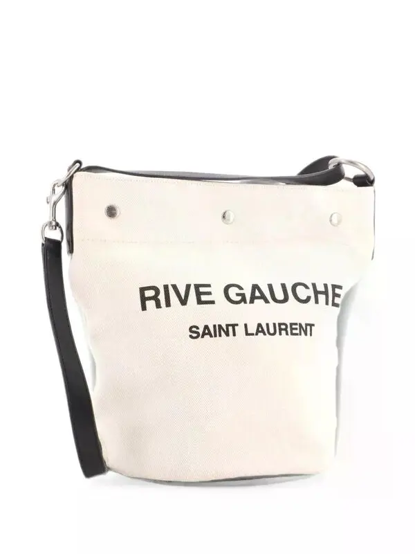 Saint Laurent Rive Gauche Canvas Bucket Bag
