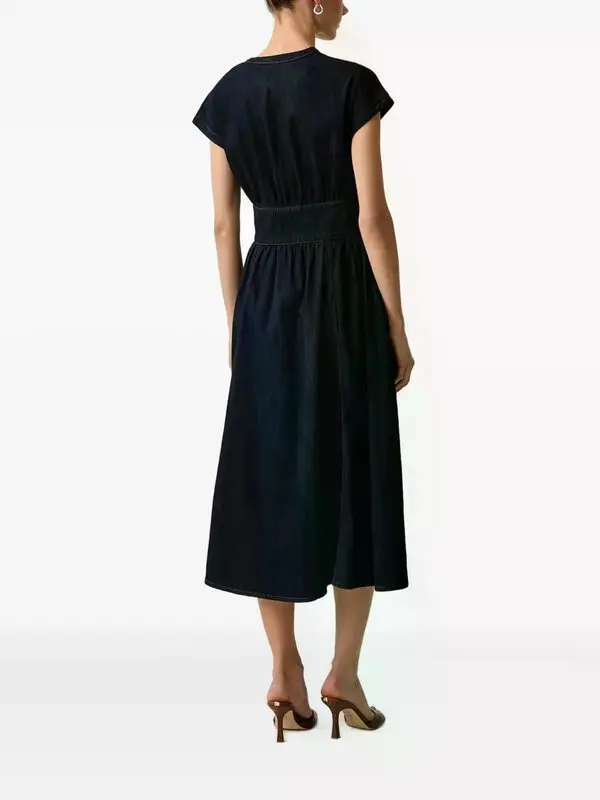 MORGAN Buckled Front-button Midi Dress
