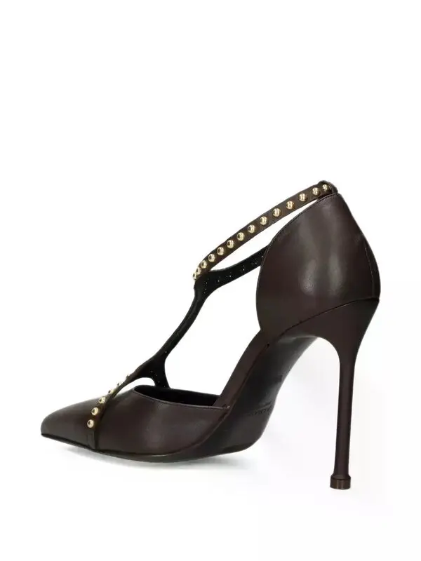ALBANO Stud-embellished T-bar Pumps