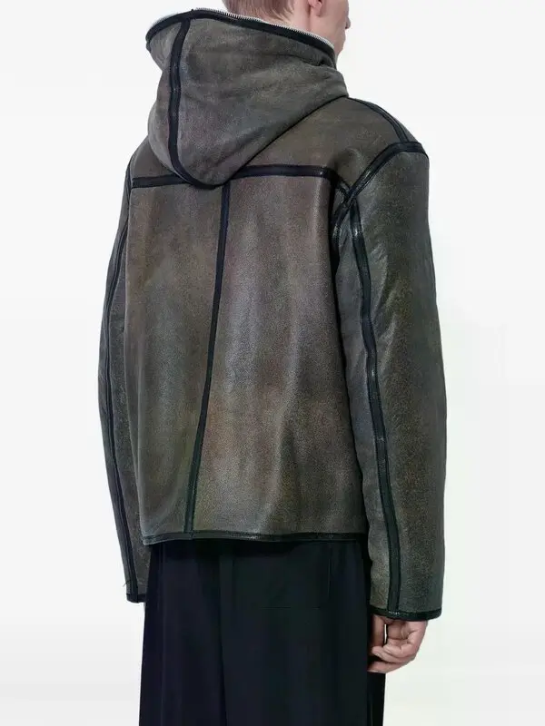 Our Legacy Hooded Zip-up Leather Jacket