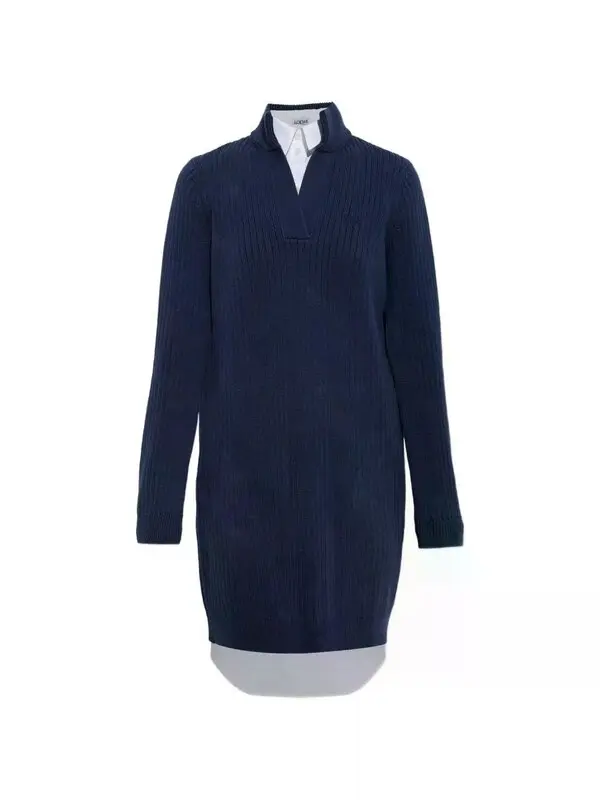Loewe Ribbed Layered Mini Dress