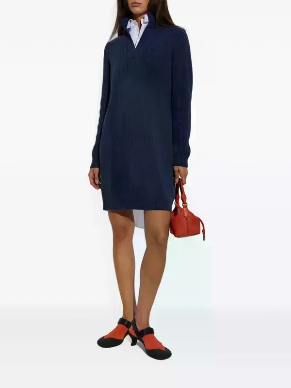 Loewe Ribbed Layered Mini Dress