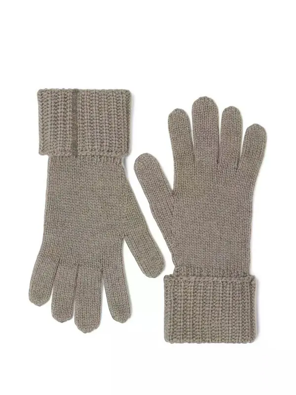 Fabiana Filippi Monili-embellished Knitted Gloves