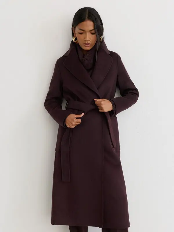 REISS Petite Wool-blend Double-breasted Blindseam Coat
