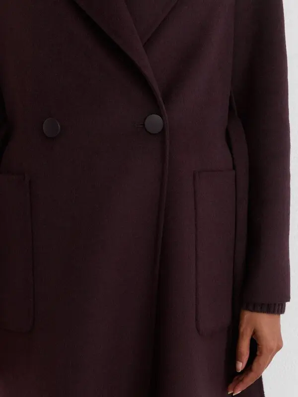 REISS Petite Wool-blend Double-breasted Blindseam Coat