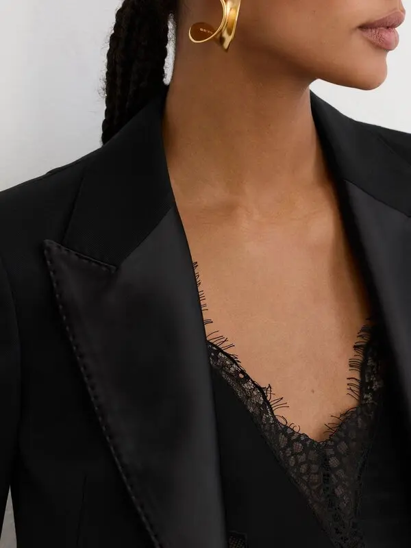 REISS Wool-blend Single-breasted Tuxedo Blazer