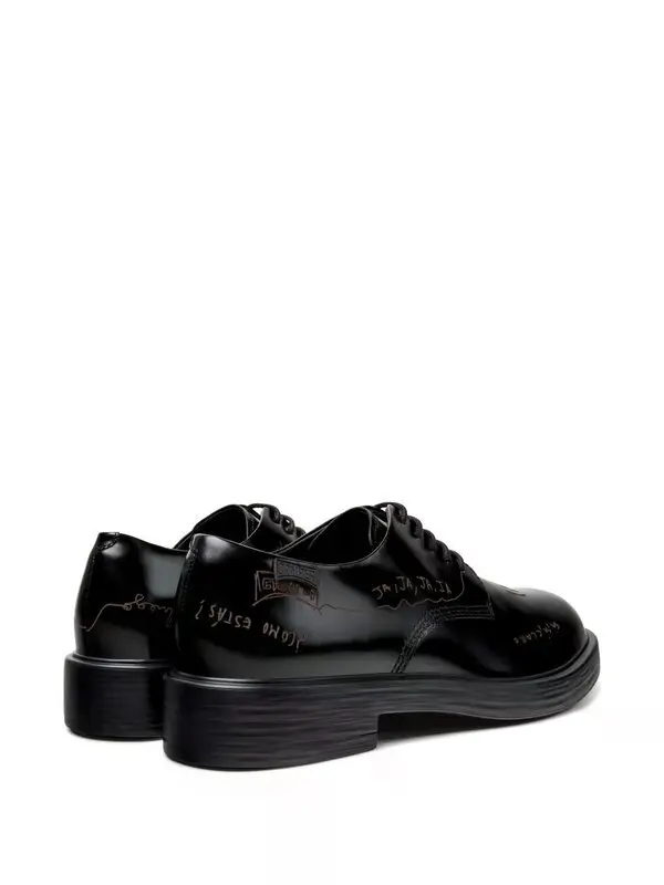 Camper Twins Graphic-print Leather Shoes