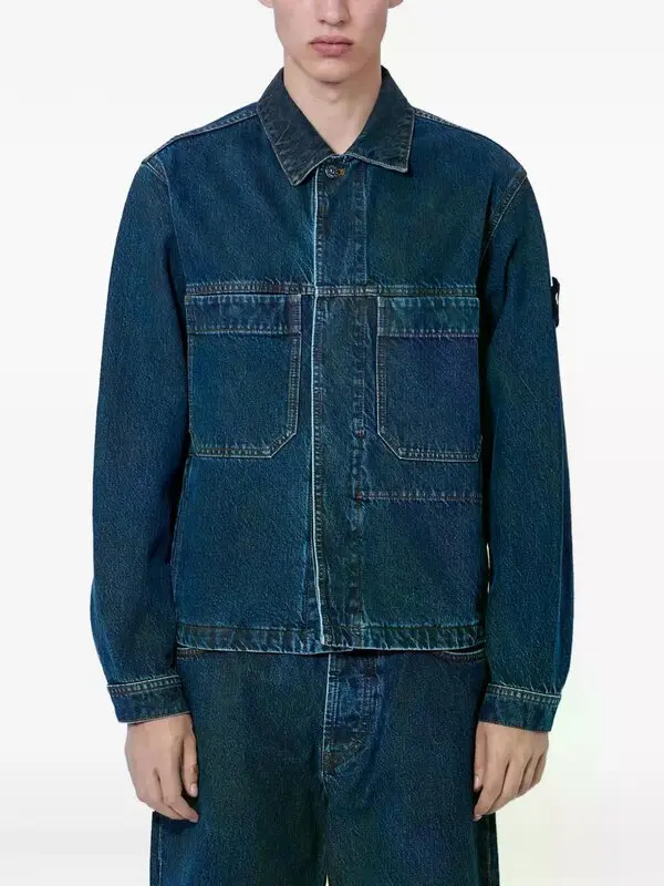 Stone Island Button-up Patch-pocket Denim Jacket