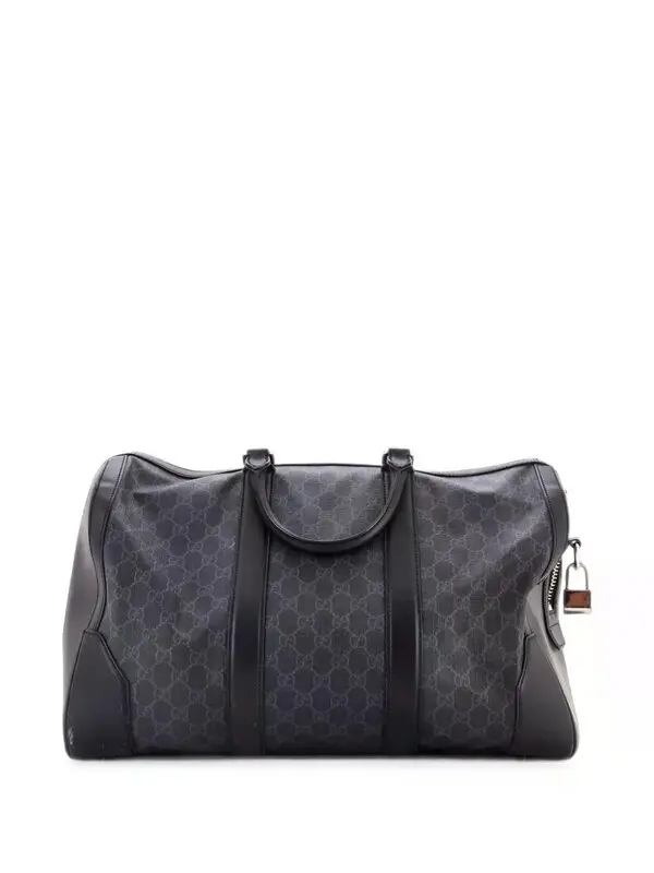 Gucci Convertible Duffle Bag Gg Coated Canvas Medium Travel Bag