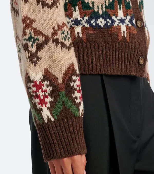 Polo Ralph Lauren Jacquard Wool And Cashmere Cardigan
