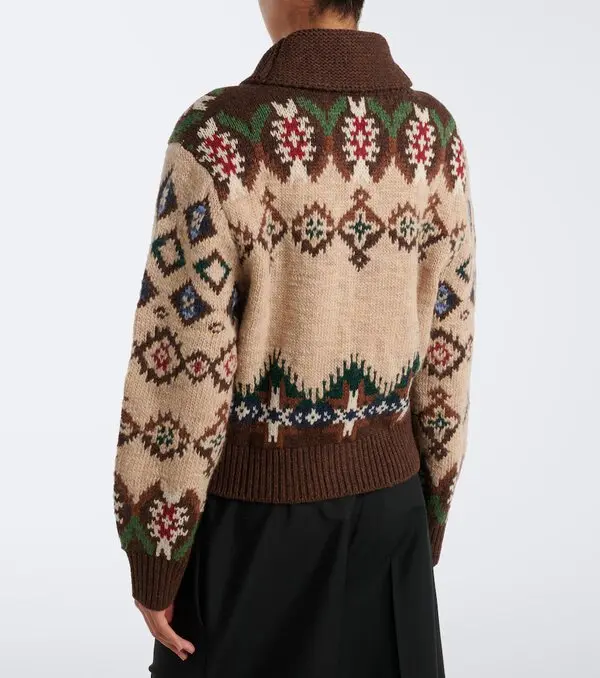 Polo Ralph Lauren Jacquard Wool And Cashmere Cardigan