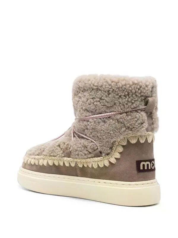 Mou Eskimo Crochet-trim Shearling Ankle Boots