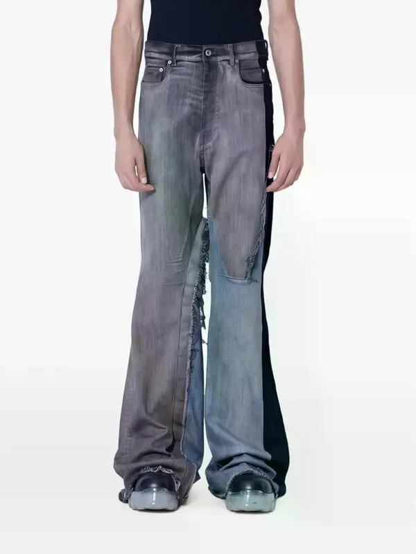 Rick Owens Panelled Raw-edge Jeans