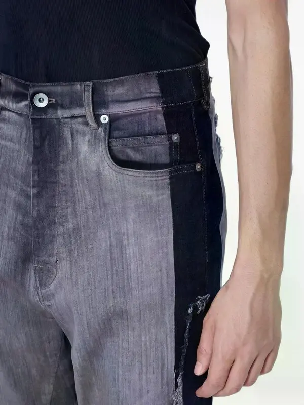 Rick Owens Panelled Raw-edge Jeans