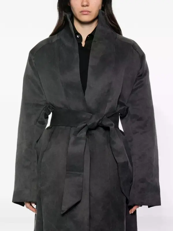 RUOHAN Belted Shawl-collar Coat