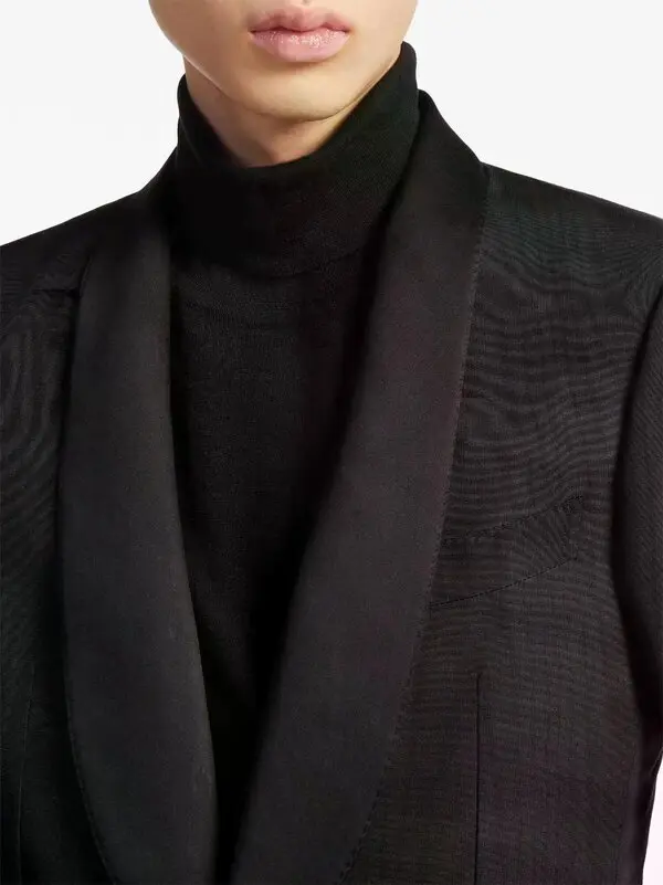 Zegna Single-breasted Silk Blazer