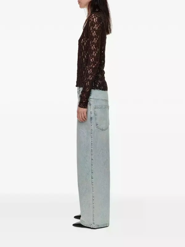 Bimba Y Lola Chocolate Lace Fitted T-shirt