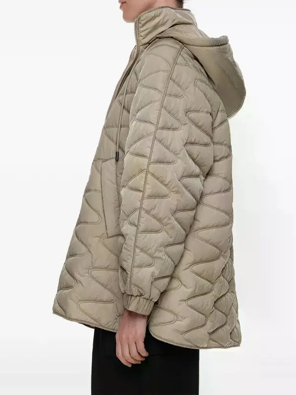 Bimba Y Lola Light-mint Padded A-line Trench Coat