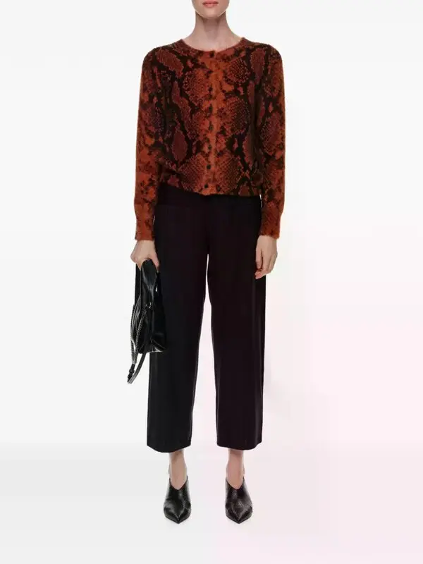 Bimba Y Lola Long Caramel Snake Fur Sweater