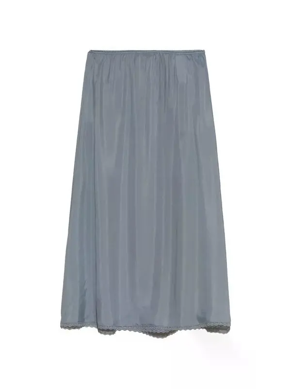 Bimba Y Lola Light- Washed Silk Skirt - Blue