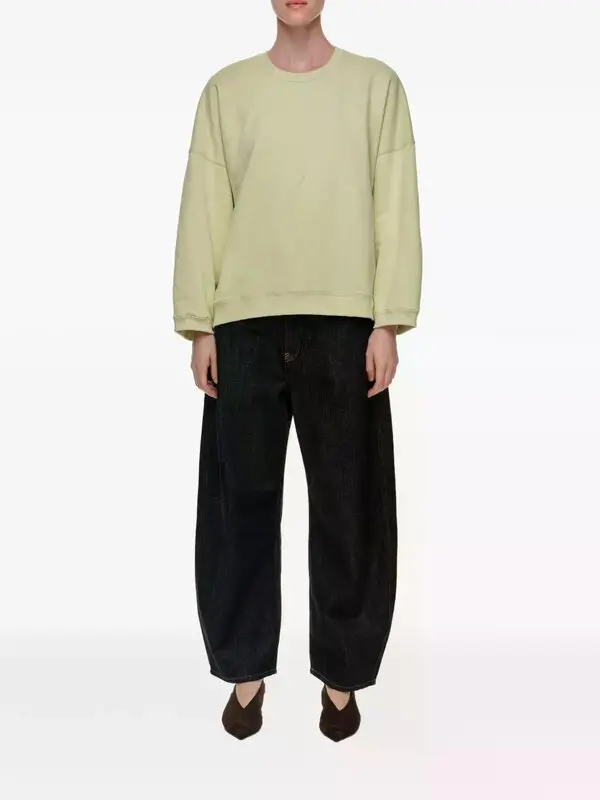 Bimba Y Lola Lime Straight Sweatshirt With Topstitching