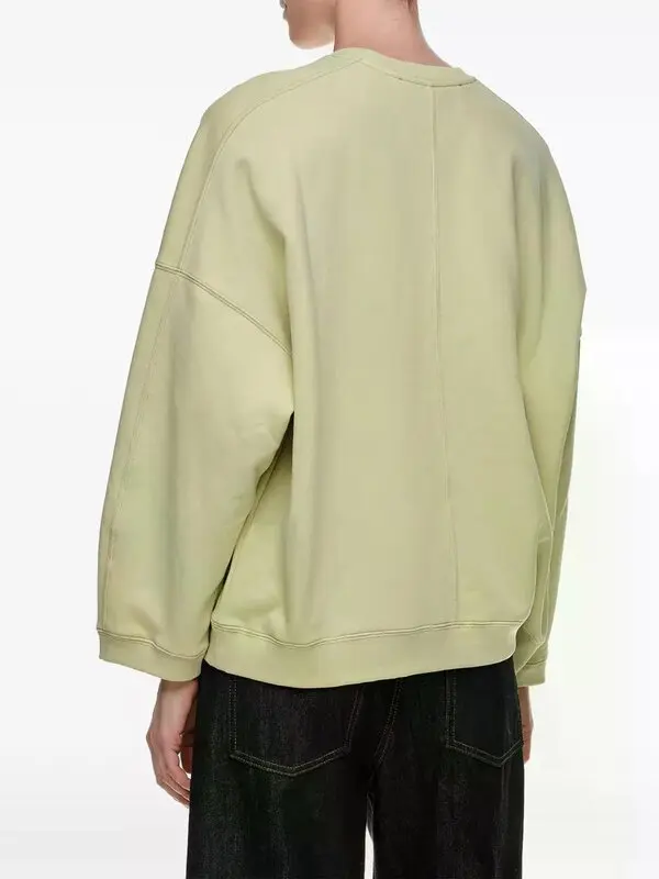 Bimba Y Lola Lime Straight Sweatshirt With Topstitching