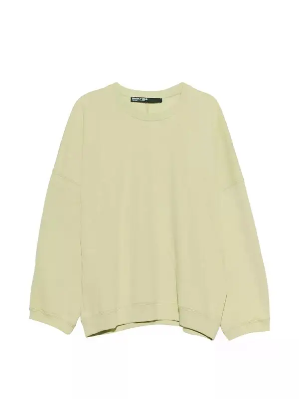 Bimba Y Lola Lime Straight Sweatshirt With Topstitching