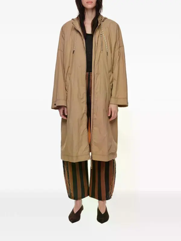 Bimba Y Lola Camel Fluid A-line Trench Coat