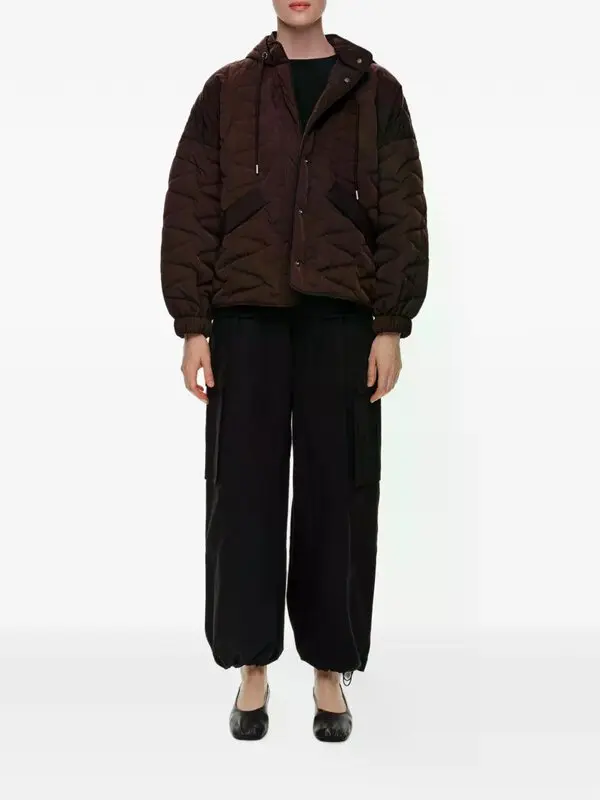 Bimba Y Lola Short Chocolate Padded A-line Trench