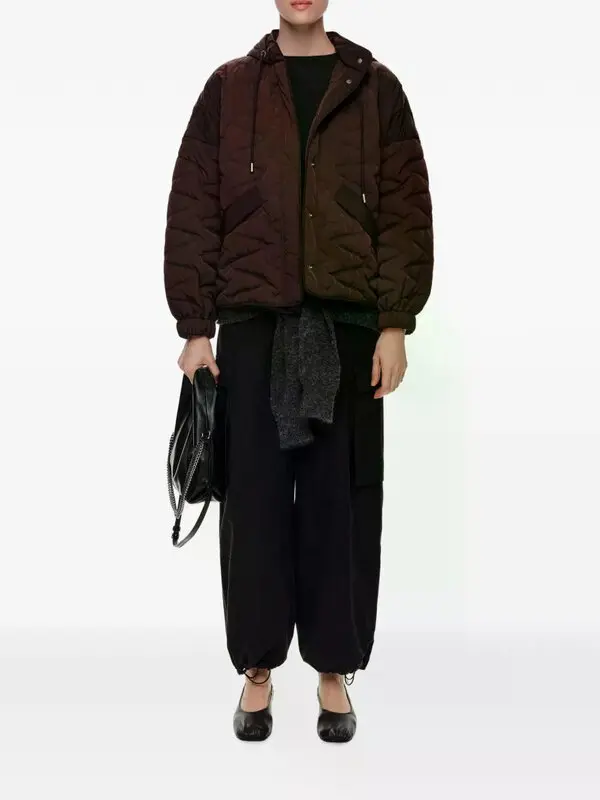 Bimba Y Lola Short Chocolate Padded A-line Trench