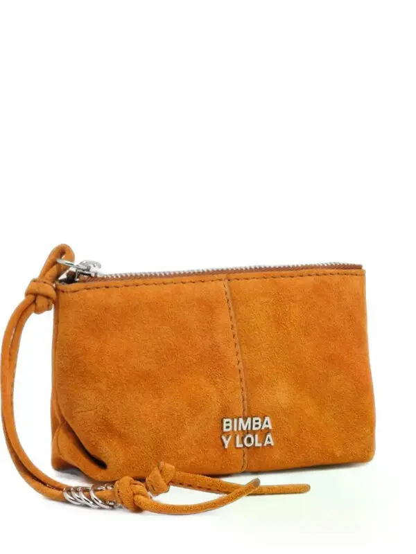 Bimba Y Lola Amber Suede Coin Purse - Orange