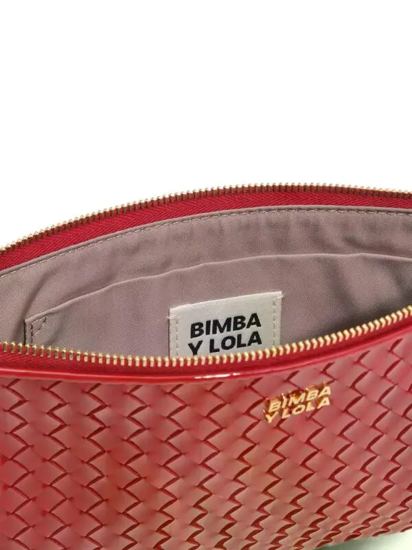 Bimba Y Lola Medium Cherry Plaited Zipped Make-up Clutch