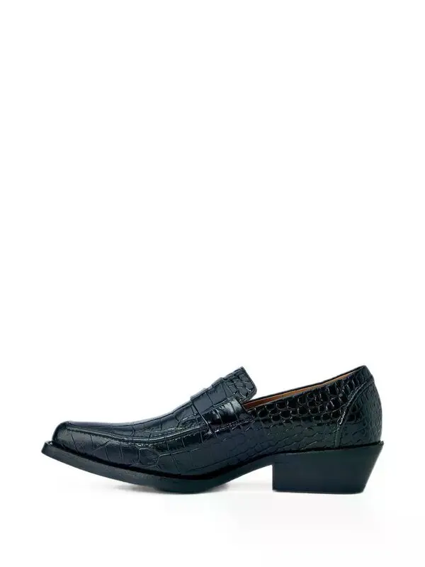 Our Legacy Cypher Croc-embossed Leather Loafers